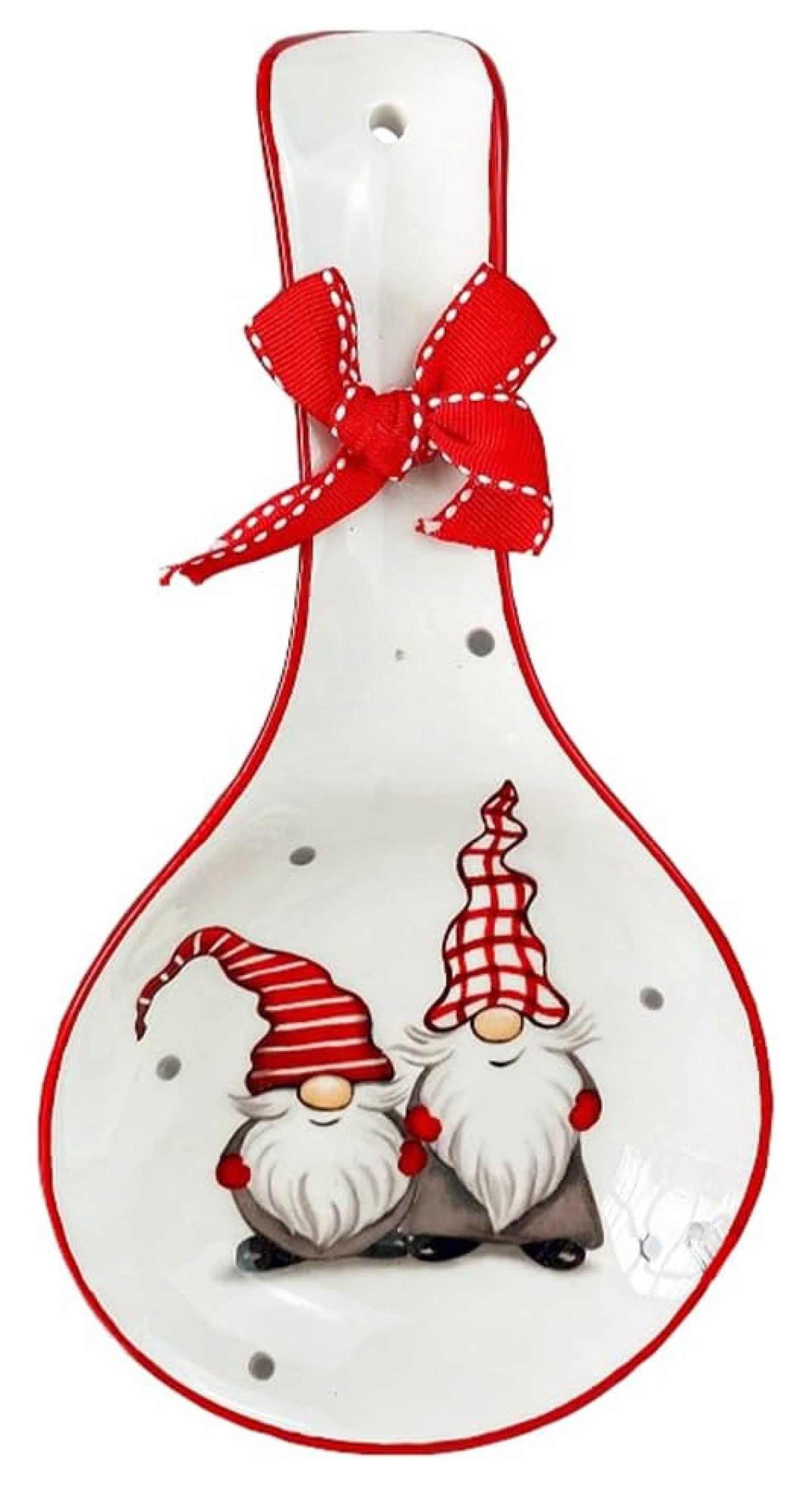 Christmas Spoon Rest Ceramic Farmhouse Kitchen Spoon Utensil Holder ...