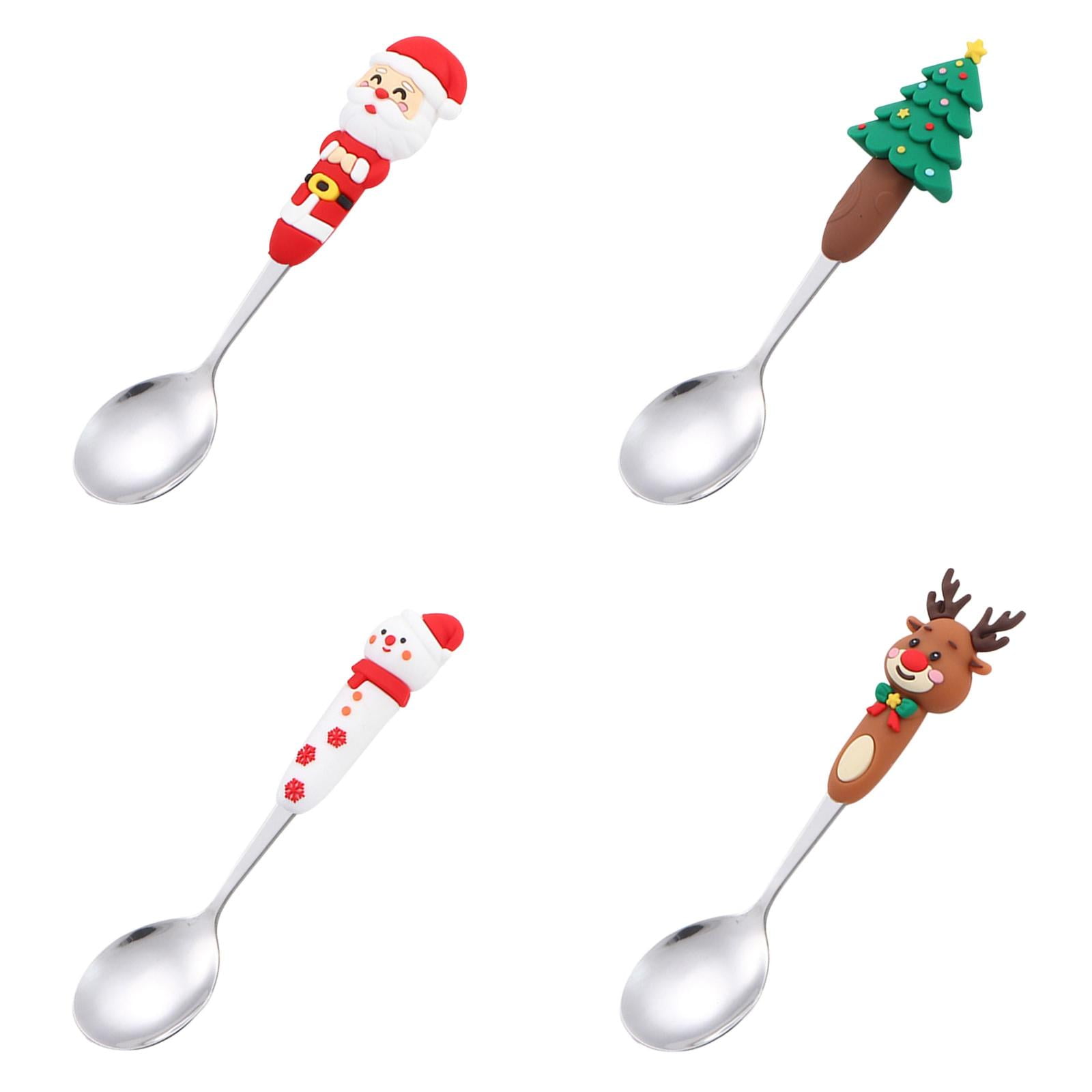 Christmas Spoon Stainless Steel Christmas Tree Tea Spoon for Home, Xmas ...