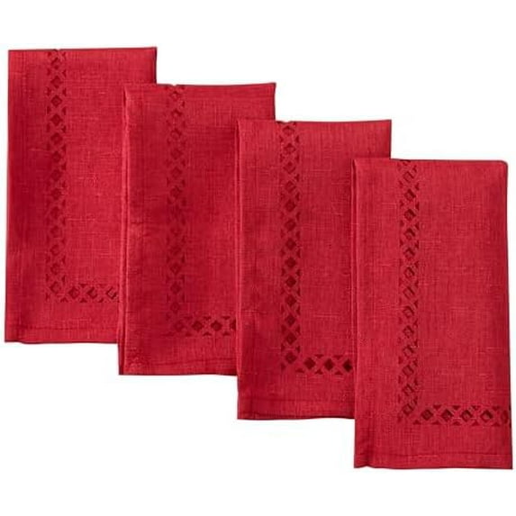 Christmas Square Fabric Napkins, Set of 4 Napkins, Holiday Provence ...