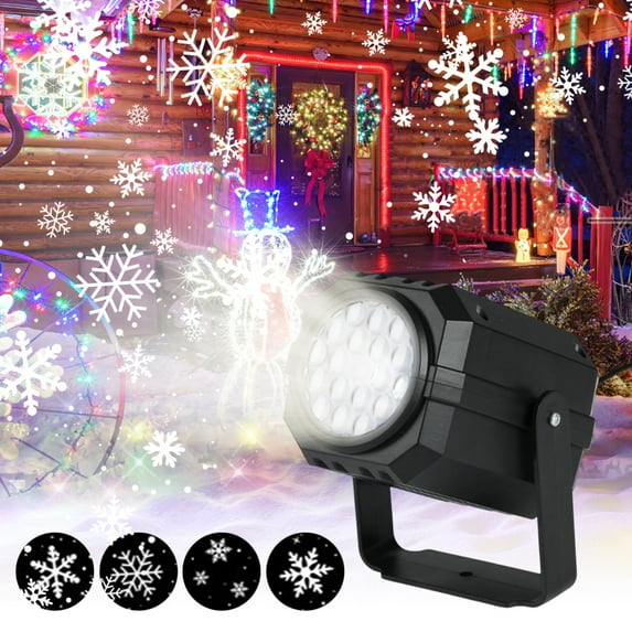 Christmas Square Projector Lights, 360° Rotation Laser Projector ...