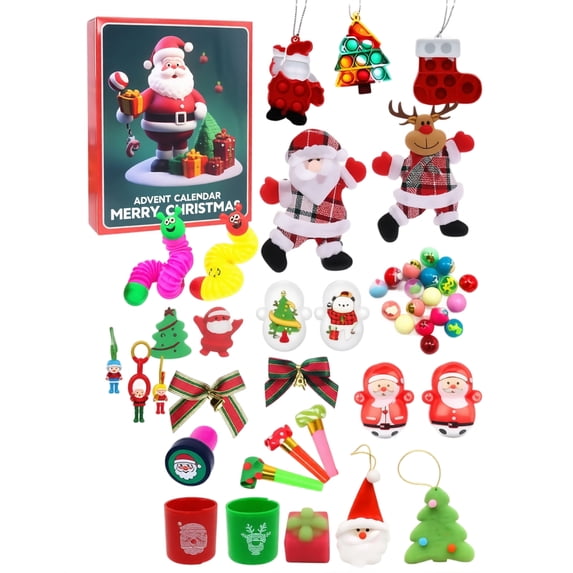Christmas Squishy Advent Calendar 2026,24-Day Blind Box of Cute ...