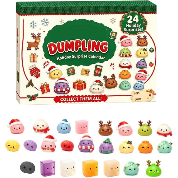 Christmas Squishy Advent Calendar 2026 Countdown, 24 Days Christmas ...