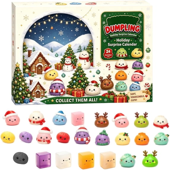 Christmas Squishy Advent Calendar 2026 Countdown, 24 Days Christmas ...