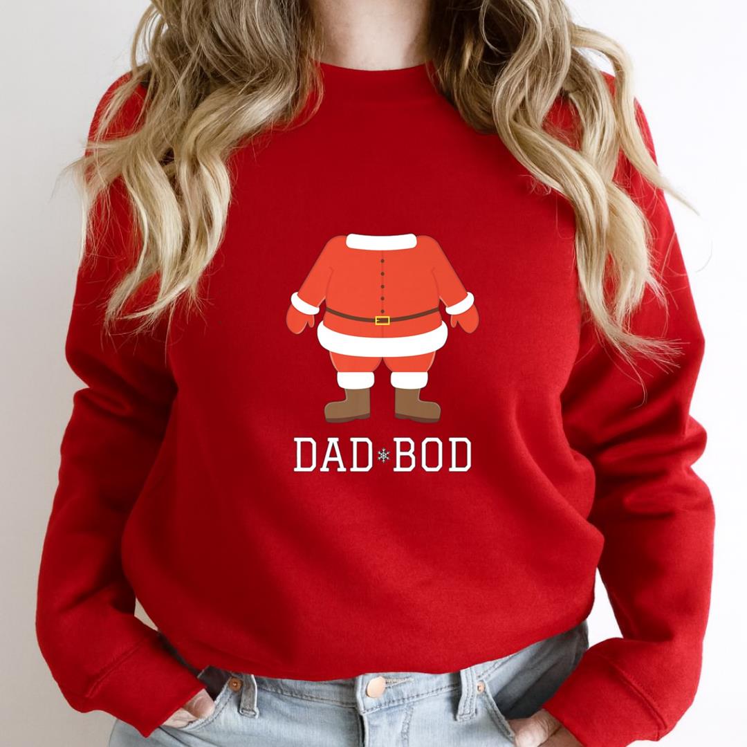 Christmas St. Nick Dad Bod Funny Father Papa Love Handles Holiday ...