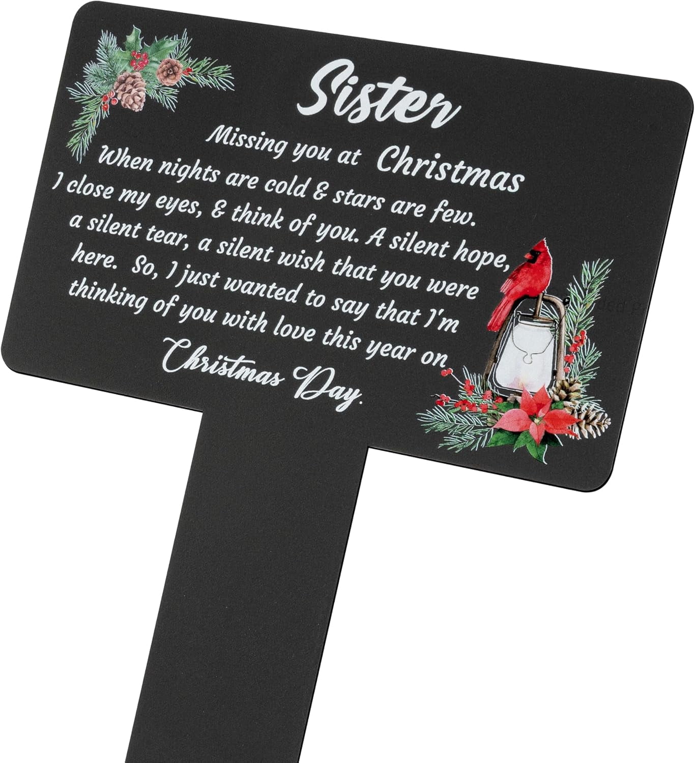 Christmas Stake Graves Cemetery Decorations - Sister Metal Memorial ...