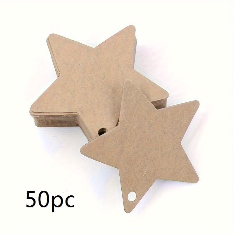 Christmas Star Gift Tag Set | DIY Blank Kraft Paper Tags for Holiday ...