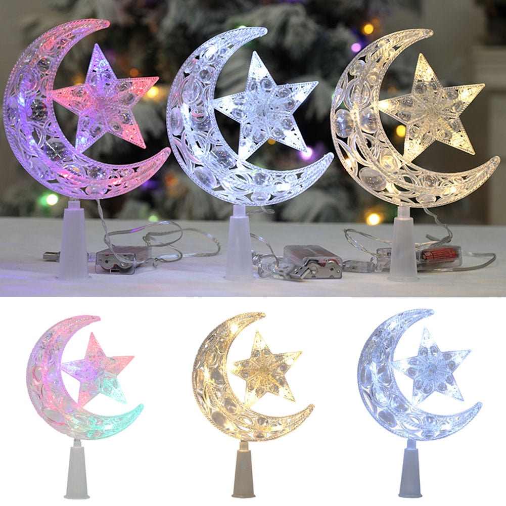 Christmas Star Moon Lighted , Battery-Operated LED Glowing Christmas ...