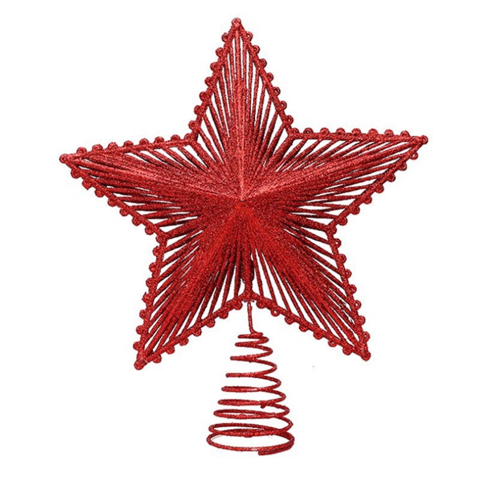 Christmas Star Tree Topper Lights, 9 Inch Christmas Glitter Tree Topper ...