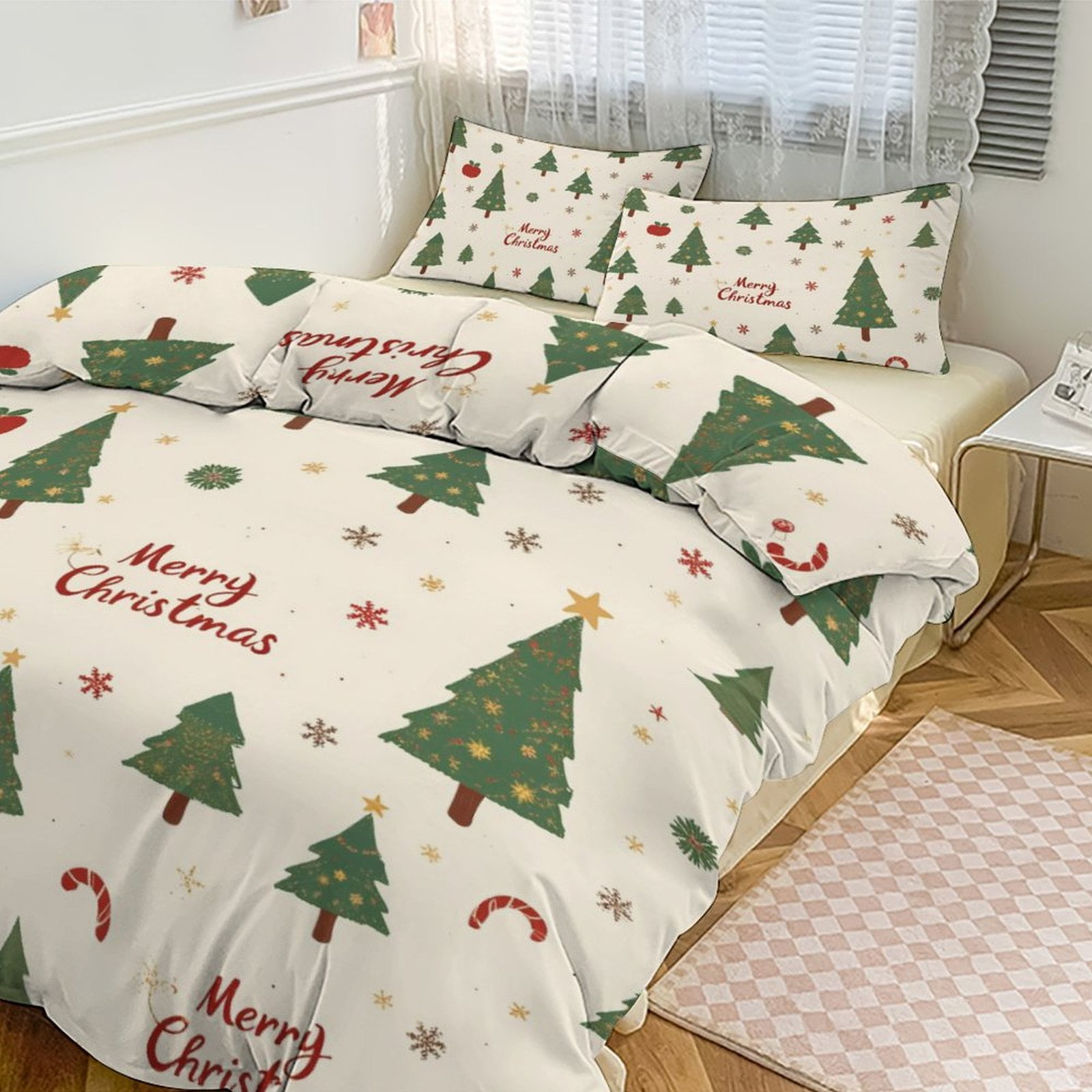Christmas Starry Tree Duvet Cover Set King Size – Same Pattern on Both ...
