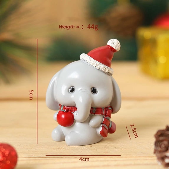 Christmas Statue Miniature Snowman Santa Claus Resin Craftwork Home ...