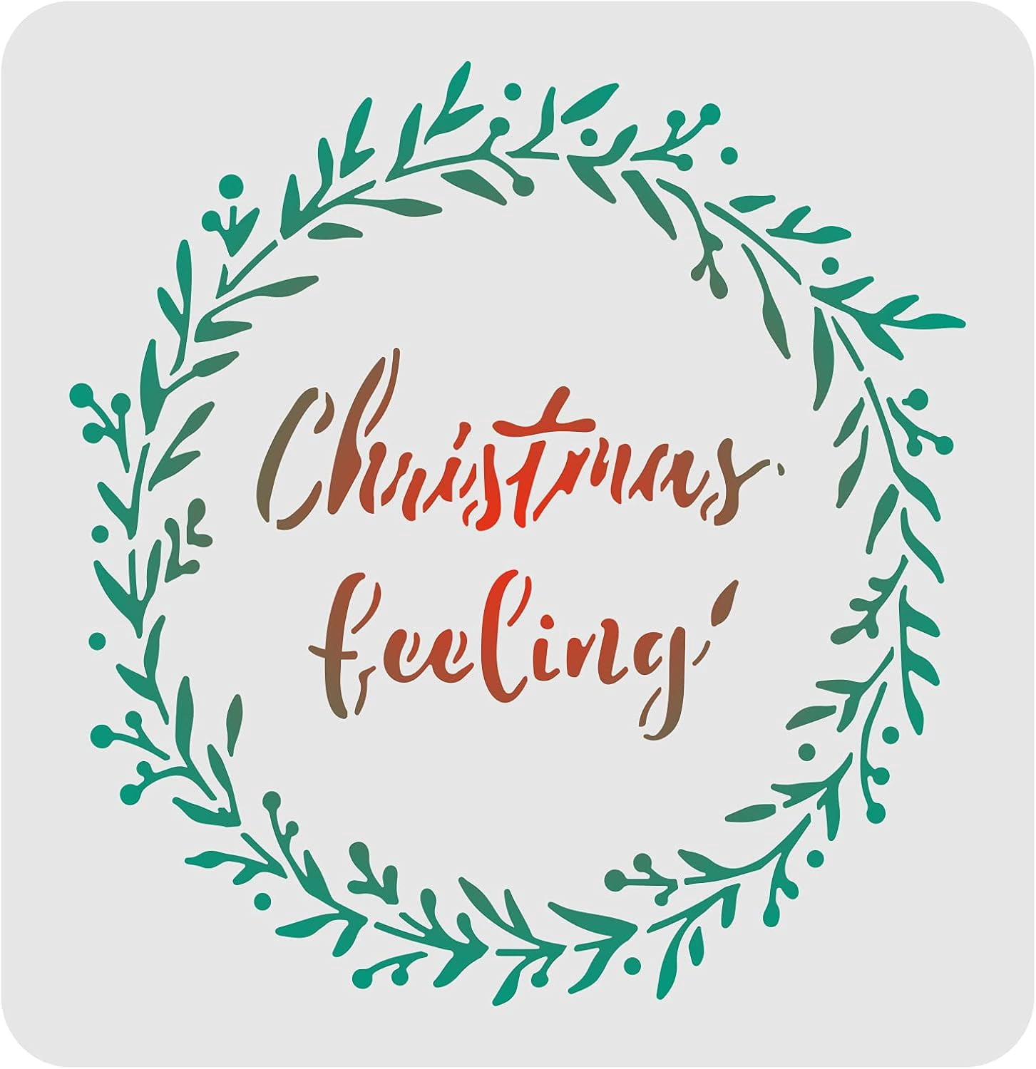 Christmas Stencil Decoration Template 11.8x11.8 inch Plastic Christmas ...