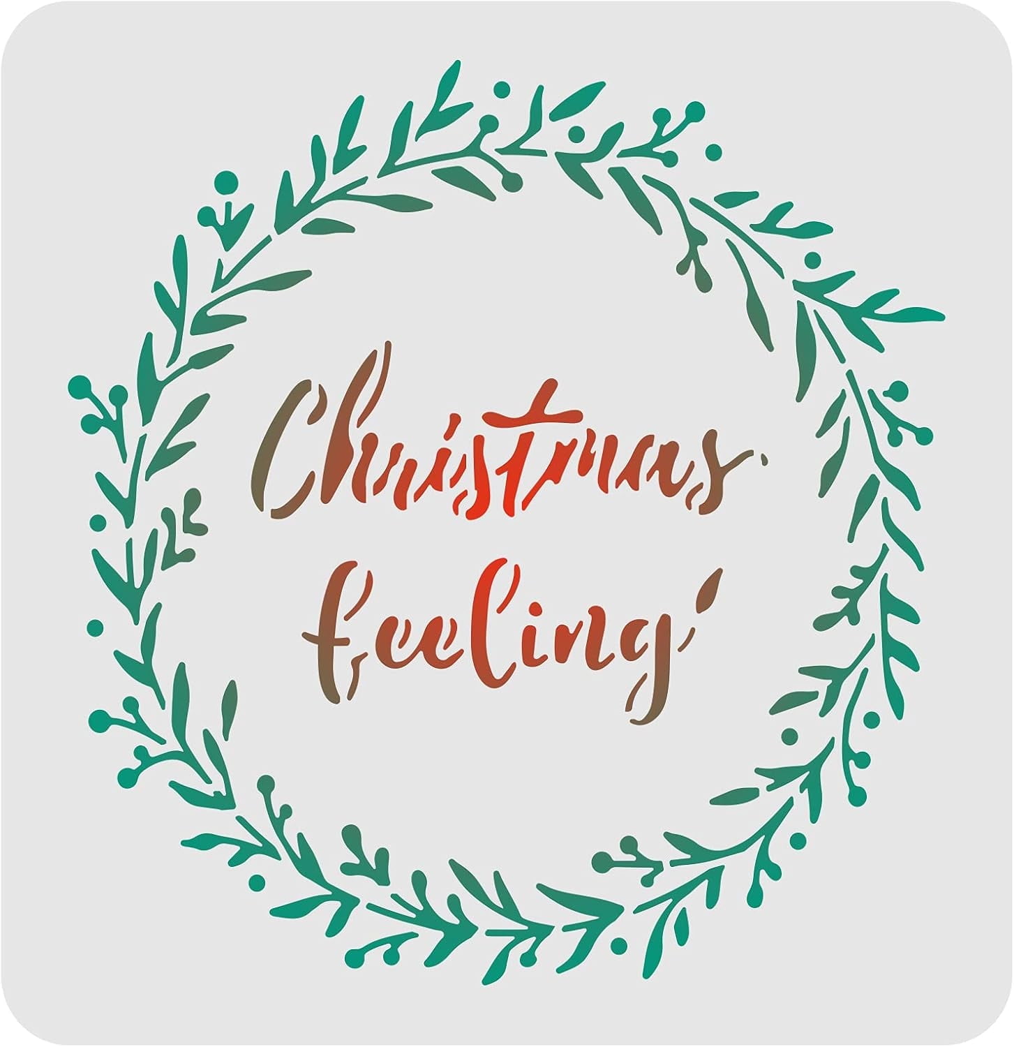 Christmas Stencil Decoration Template 11.8x11.8 inch Plastic Christmas ...