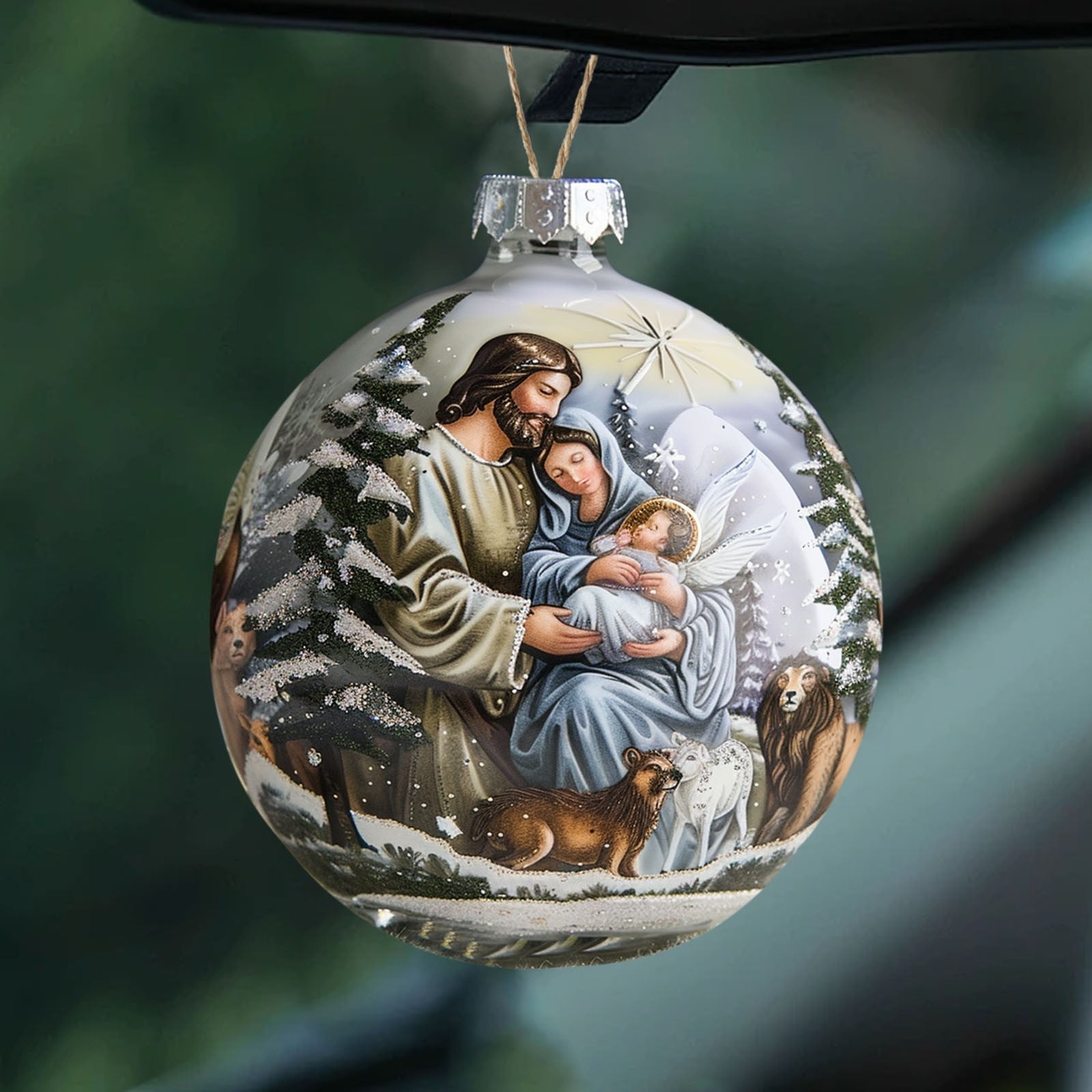 Christmas Stereo Nativity Blessing Pendant Crafted from Clear Acrylic ...