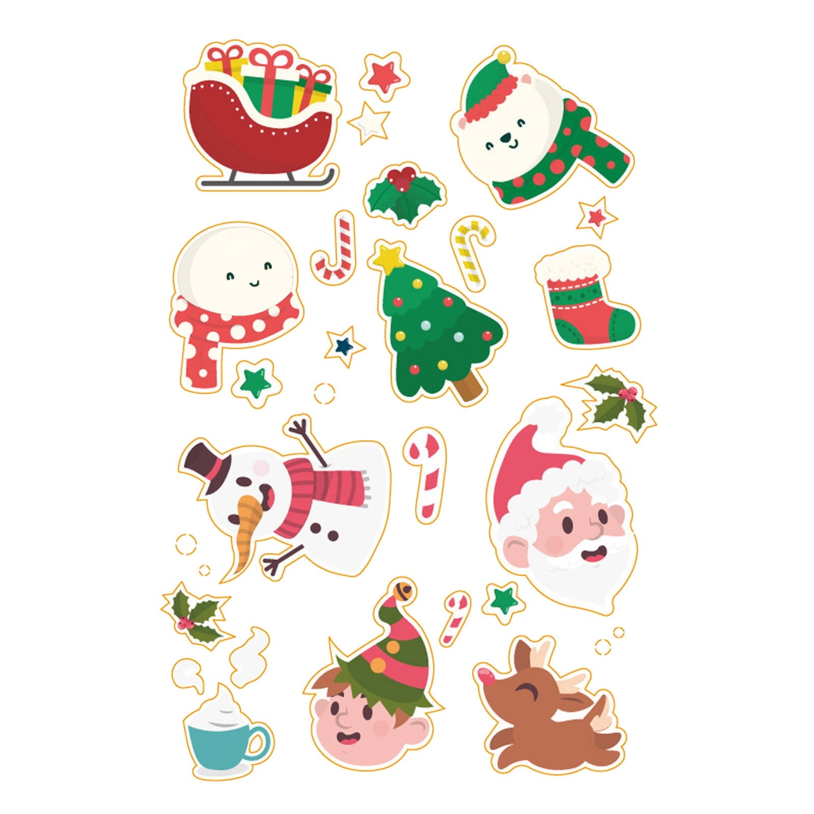 Christmas Sticker Santa Bell Gift Small Sticker Cute Stickers Gift ...