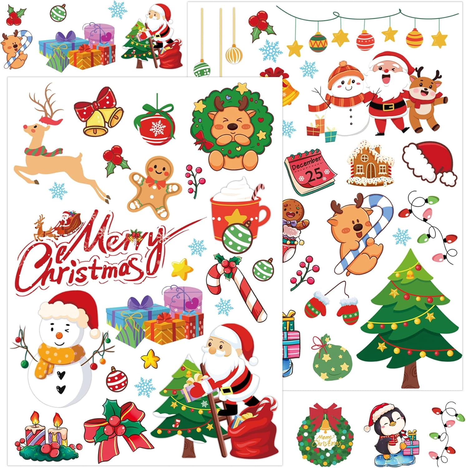 Christmas Stickers Merry Christmas Rub on Transfers Labels 8.26 x 11.69 ...