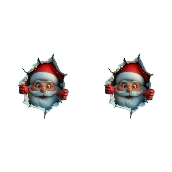 Christmas Stickers Wall Decals 2Pc/ Christmas Wall Stickers Santa ...