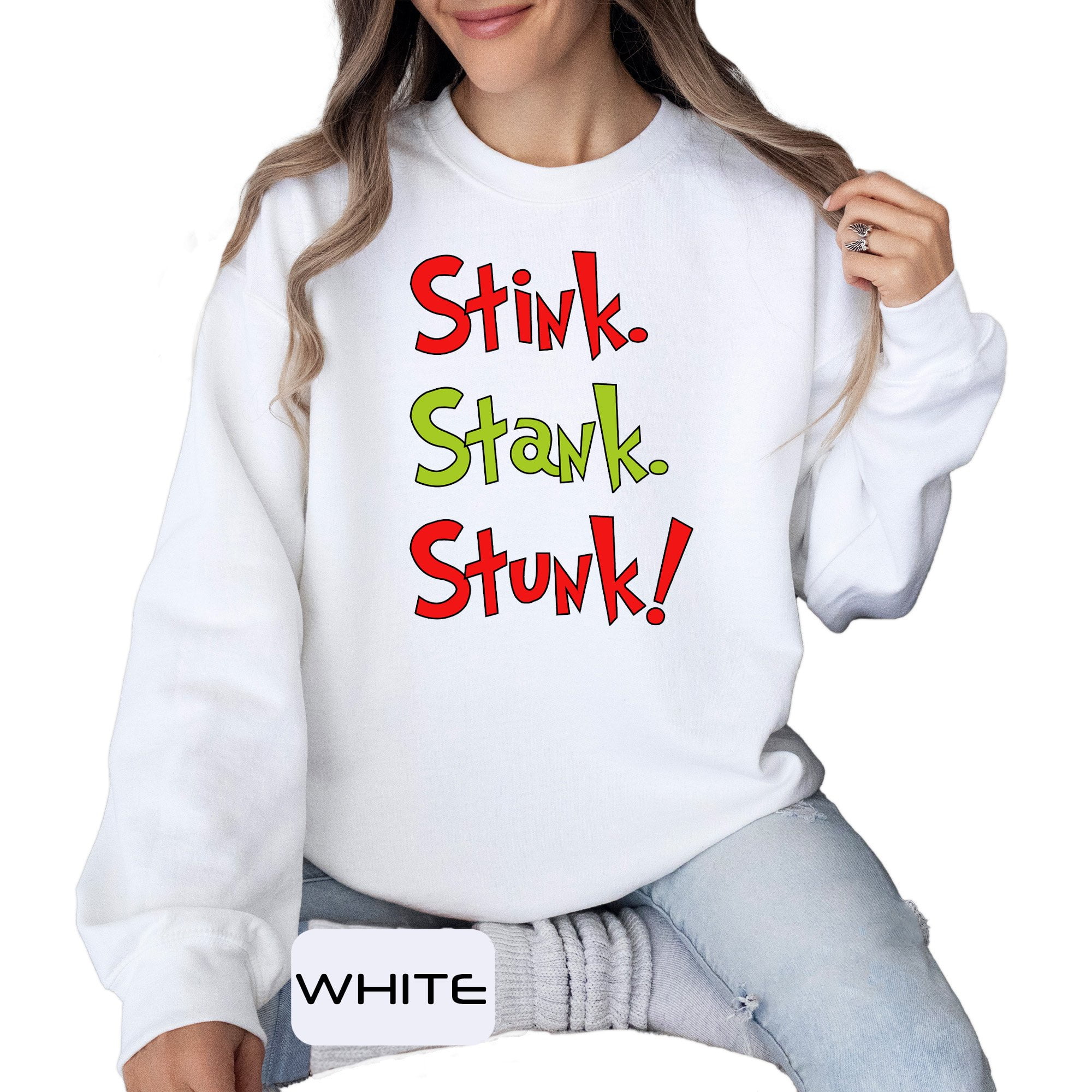 Christmas Stink Stank Stunk Crewneck Mens Womens Sweatshirt, Sizes S ...
