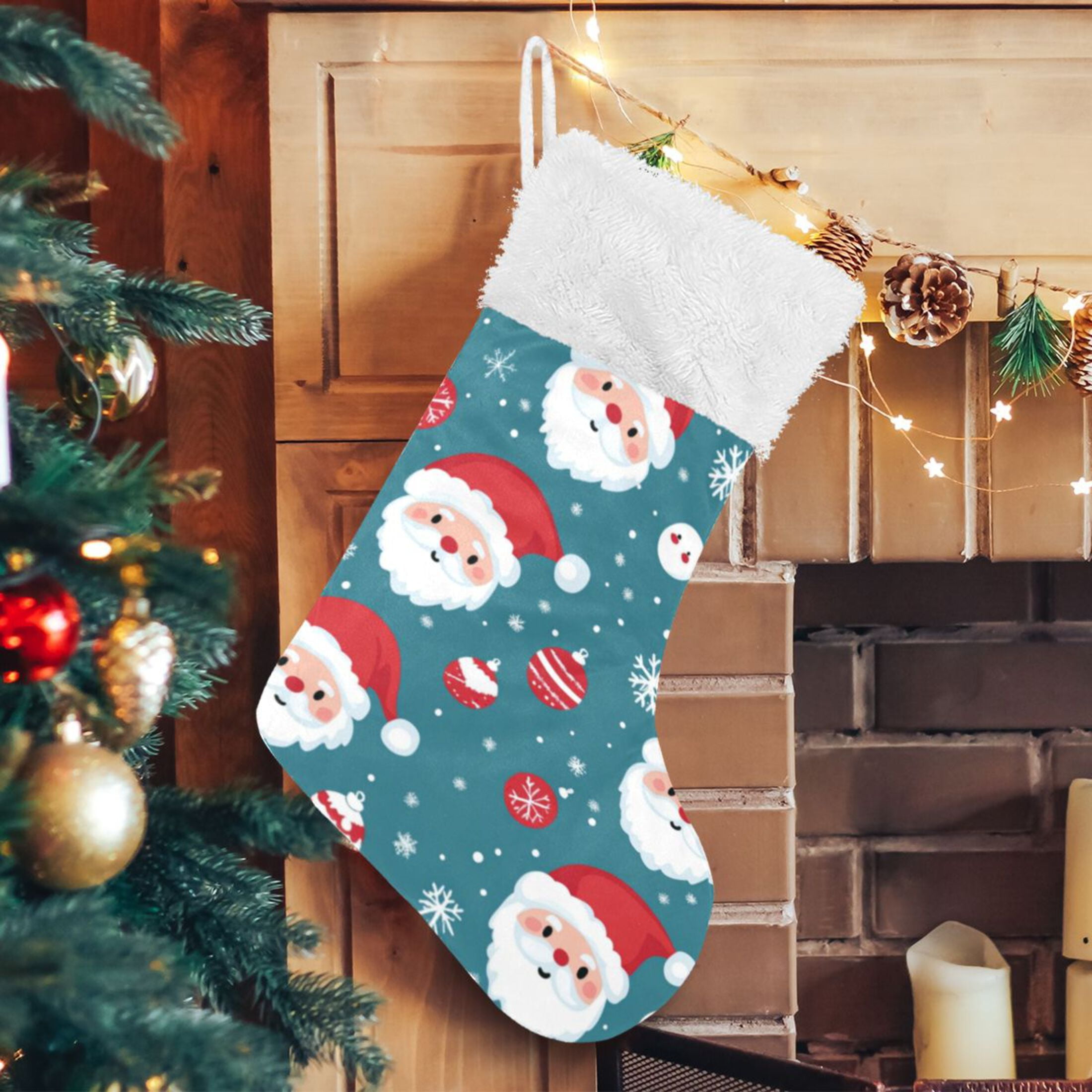 Christmas Stocking 17.71x12.20inx2 Christmas Gifts Holiday Decorations ...