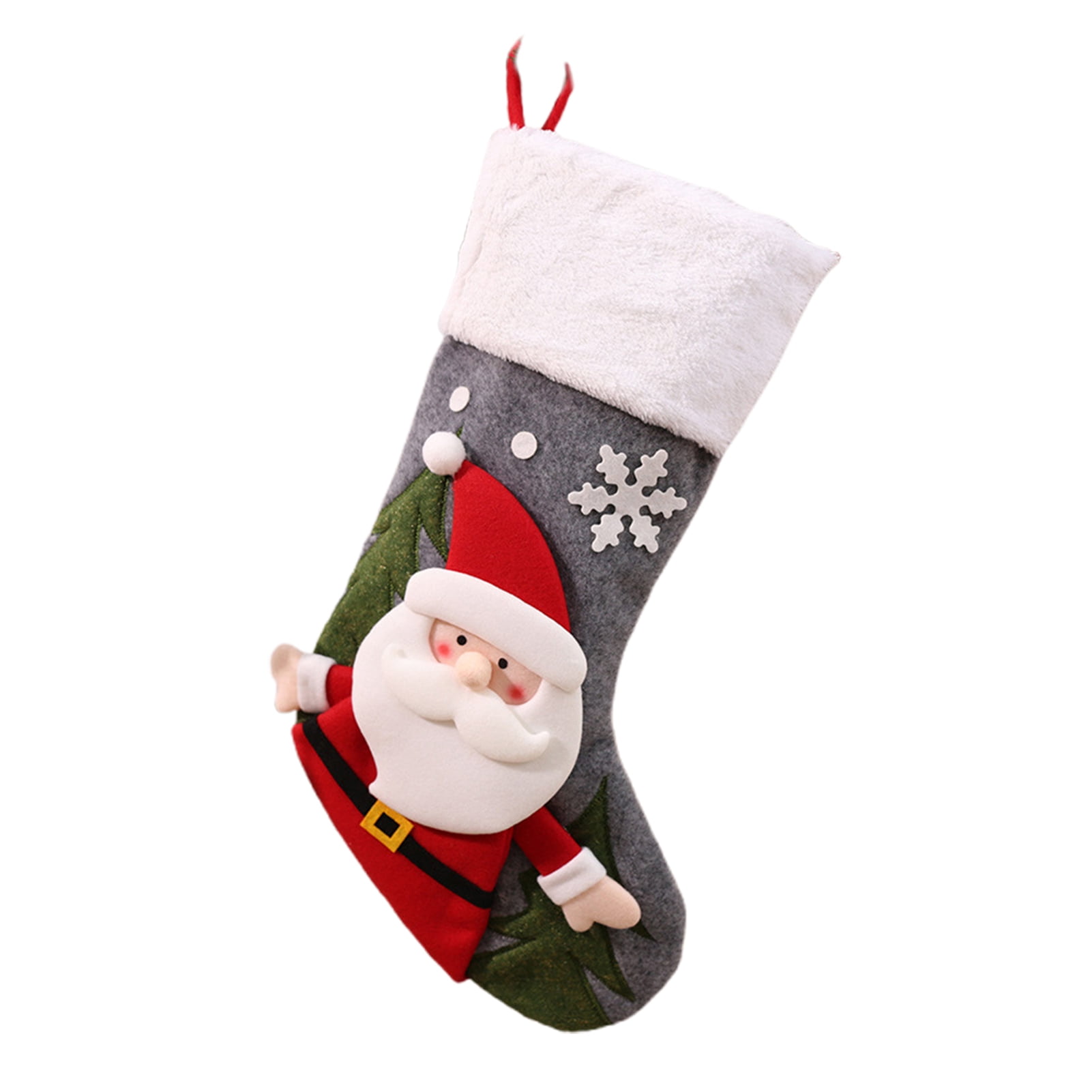 Christmas Stocking 3D Snowman Santa Claus Xmas Stocking Large Hanging ...