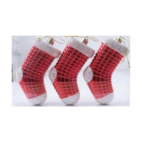 Christmas Stocking Ball Ornaments Set, Christmas Tree Hanging Decor ...