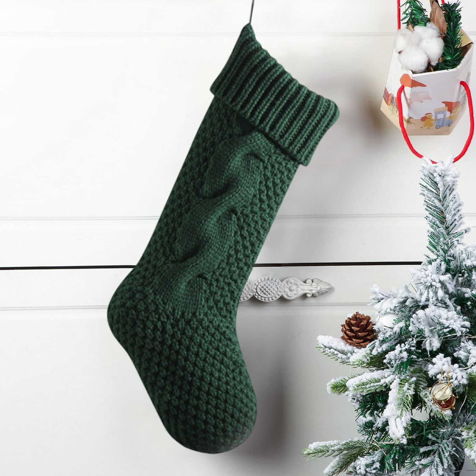 Christmas Stocking Decorating Kit Vmvidoty Knitted Wool Candy Bag ...