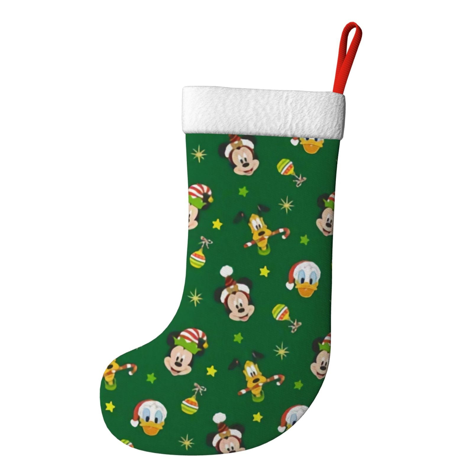 Christmas Stocking Disney-Mickey Mouse & Friends On Green Christmas ...