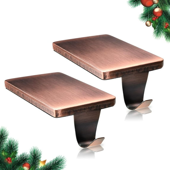 Christmas Stocking Holders for Mantle Set of 4, Black Heavy Duty Iron ...