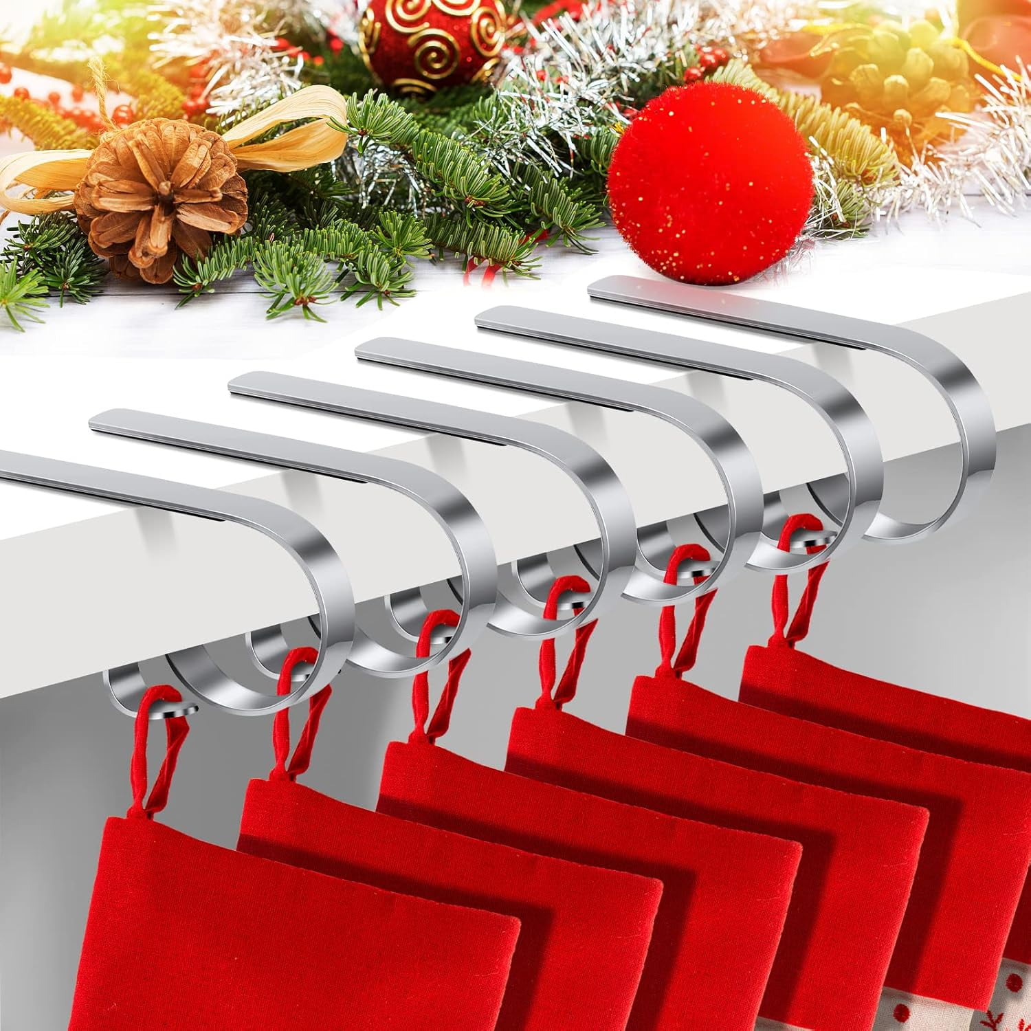 Stocking Holders For Mantle Set Of 6