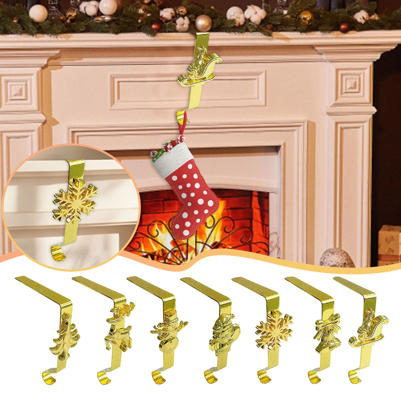 Christmas Stocking Holders for Mantle, Stocking Hanger for Christmas ...