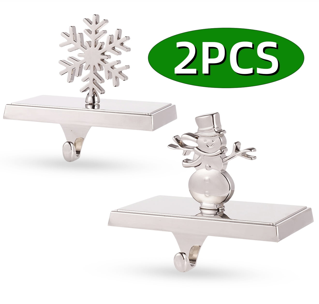 Christmas Stocking Holder for Fireplace Mantle Snowman Snowflake ...