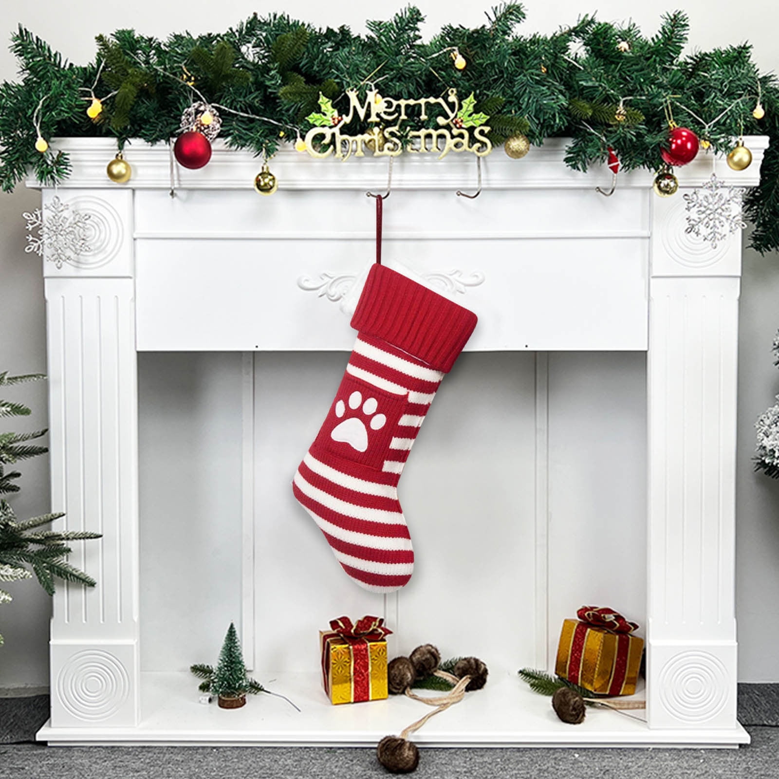 Christmas Stocking, Holiday Stocking, Hanging Christmas Stocking With ...