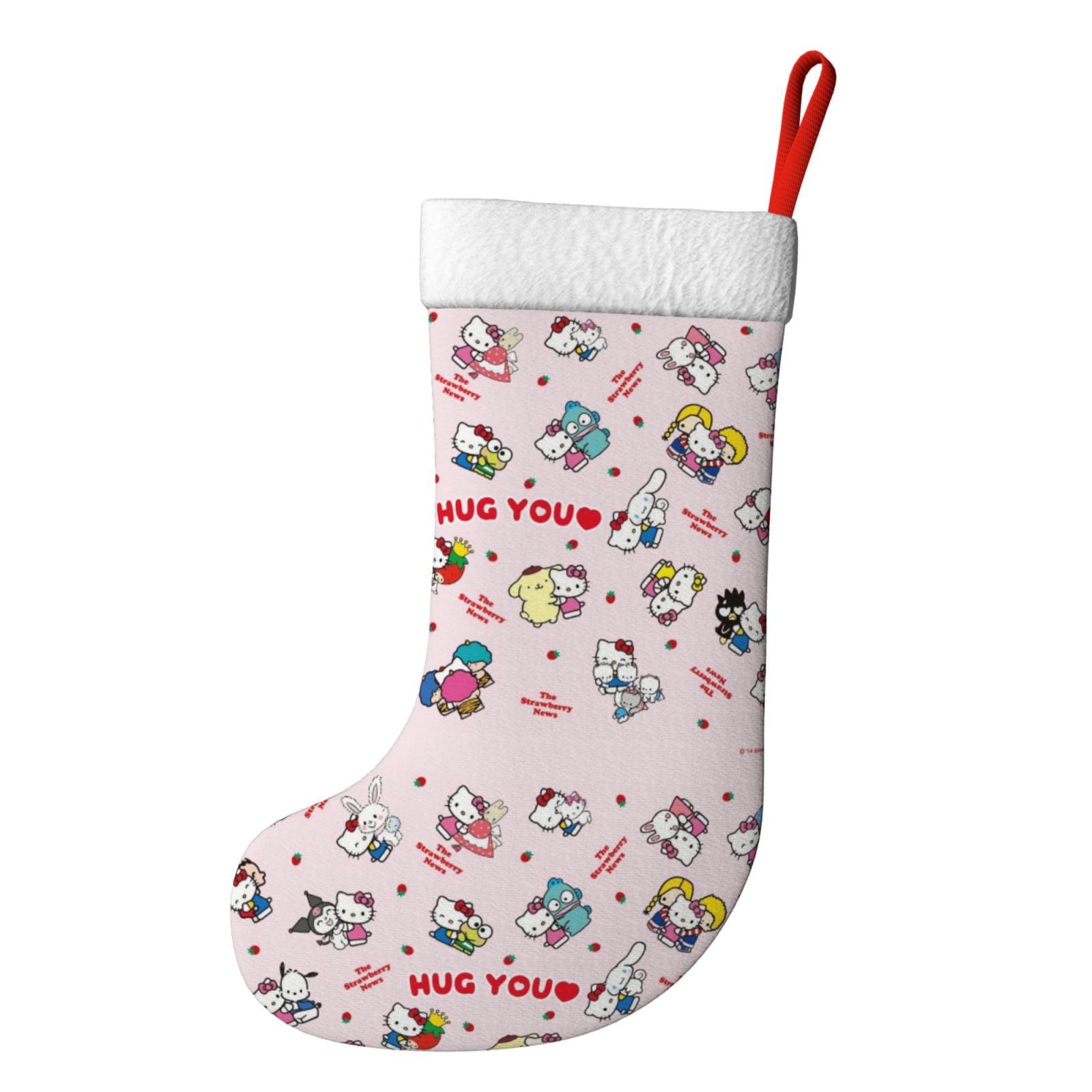 Christmas Stocking Hug Kuromi Melody Hello-Kitty Cinnamoroll Xmas ...