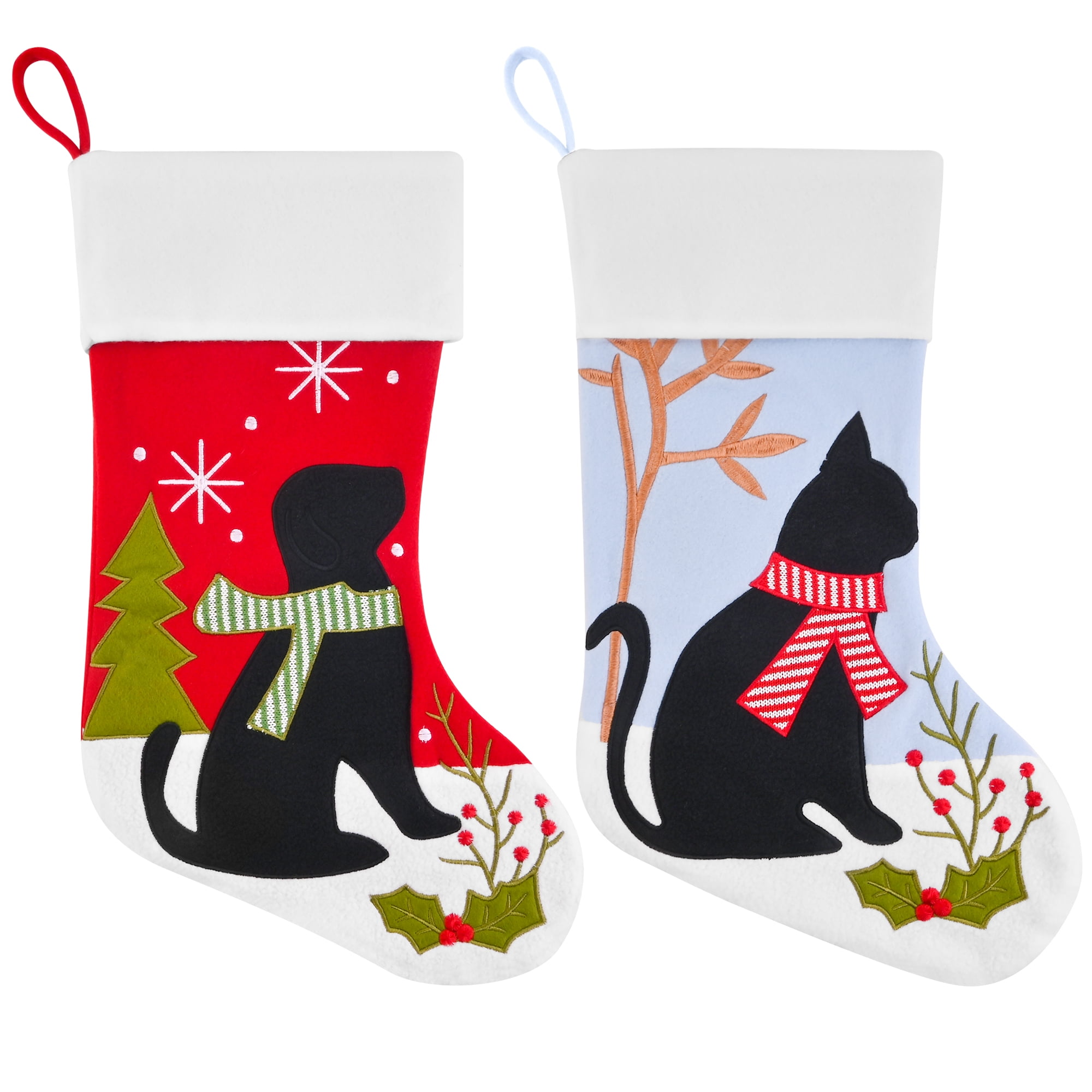Christmas Stocking for Pet, Dog Christmas Stocking with Cute Patterns ...