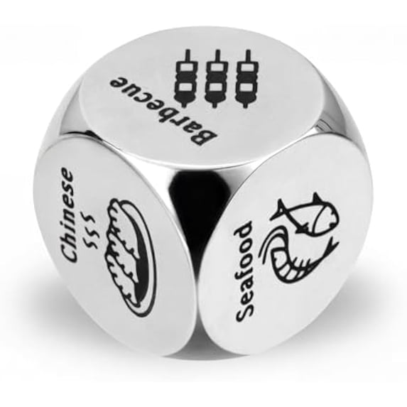 Christmas Stocking Stuffers - Stainless Steel Meal Choice Dice with 6 ...