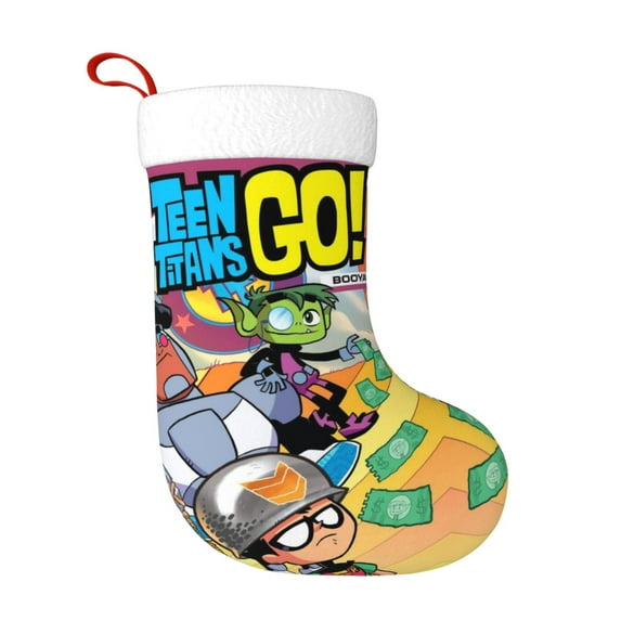Christmas Stocking, Teen Titans Go Stockings Xmas Stockings For Kids, Holiday Birthday Party ...