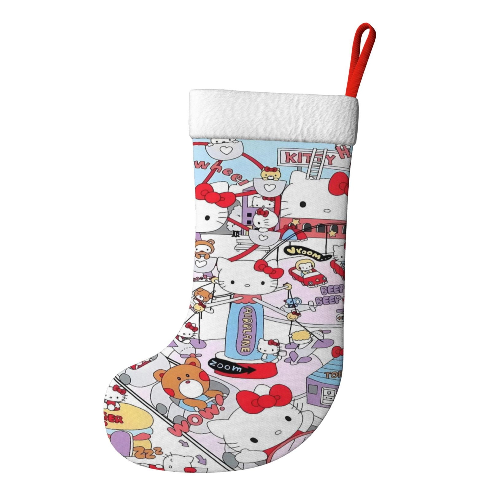 Christmas Stockings 17.7 Inch HelloCute Kitty Hanging Decoration ...