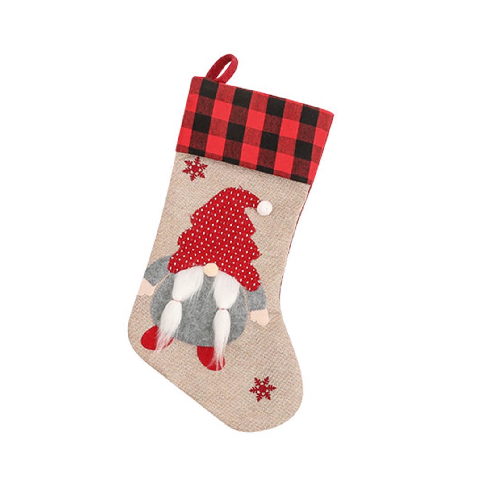 Christmas Stockings,18 Inch Gnomes Santa Christmas Stockings with Red ...
