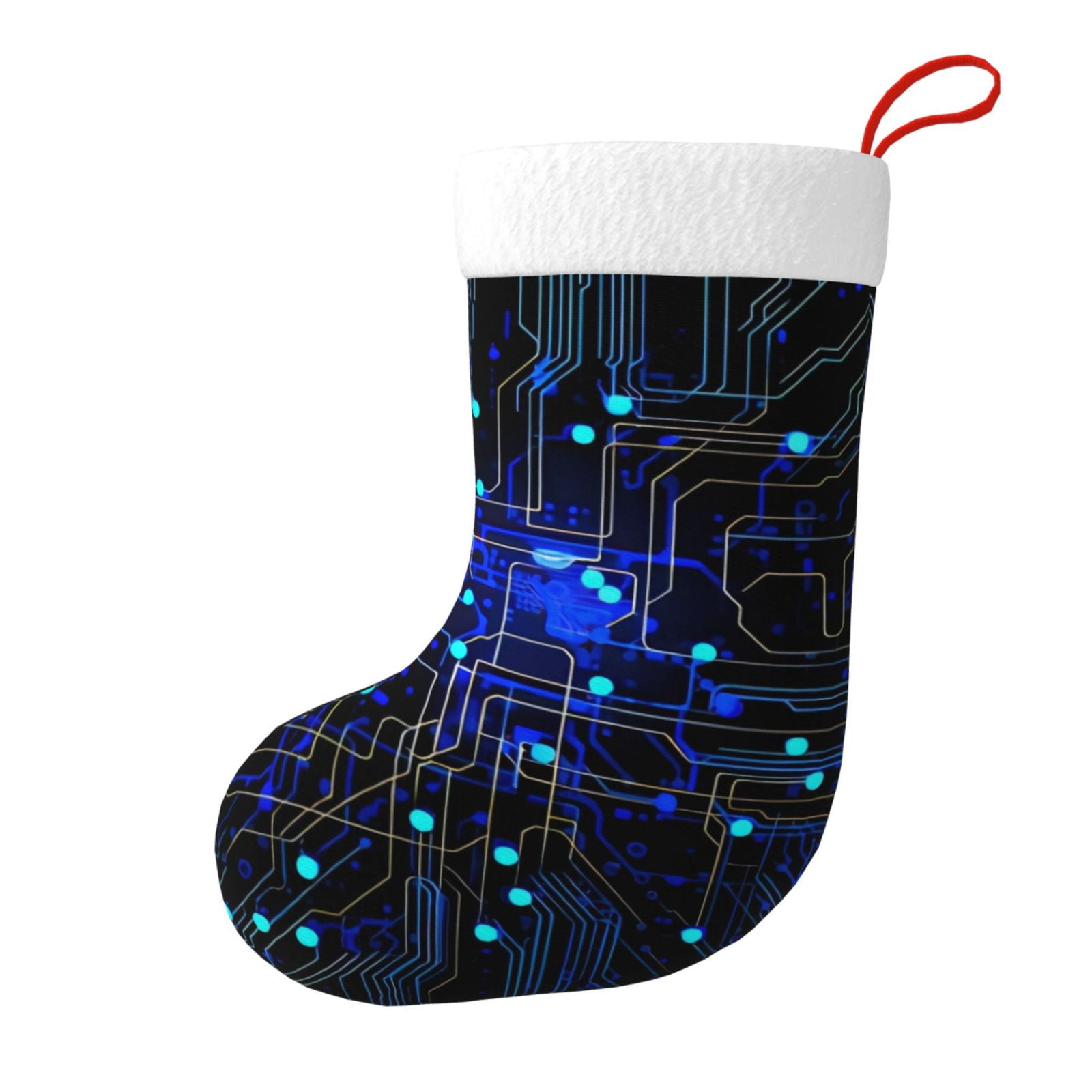 Christmas Stockings Abstract Circuit Connection Board Illustration ...