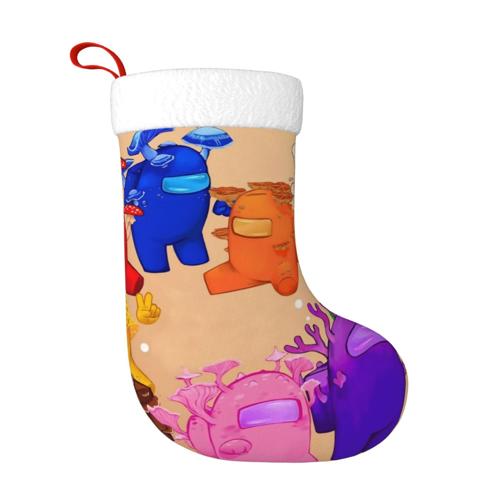 Christmas Stockings Among Us Red Green Xmas Stockings Cute Christmas ...