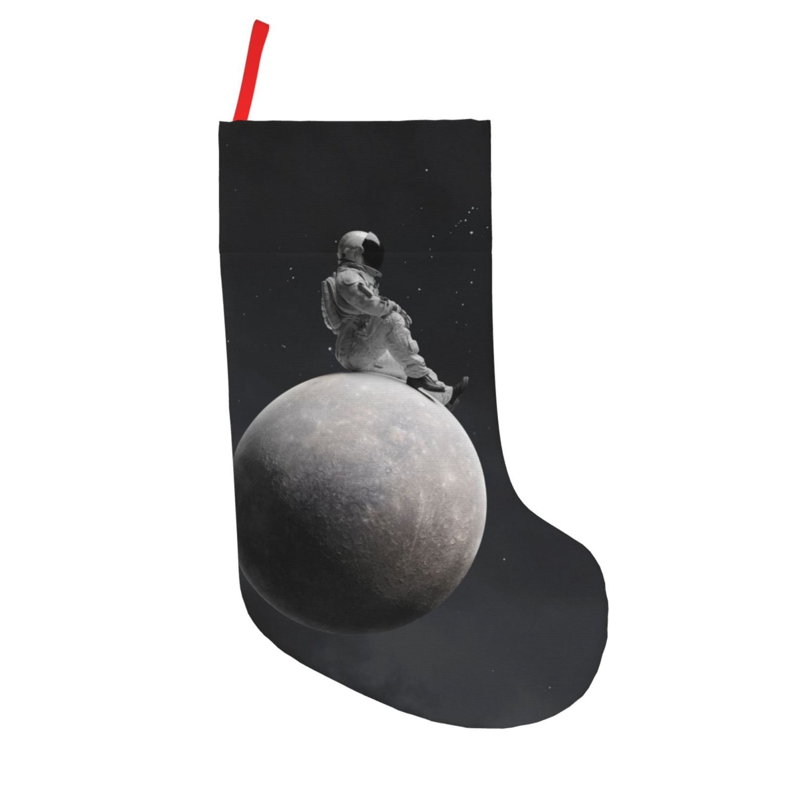 Christmas Stockings Astronaut Sitting On Mercury Planet Pattern 18 in ...