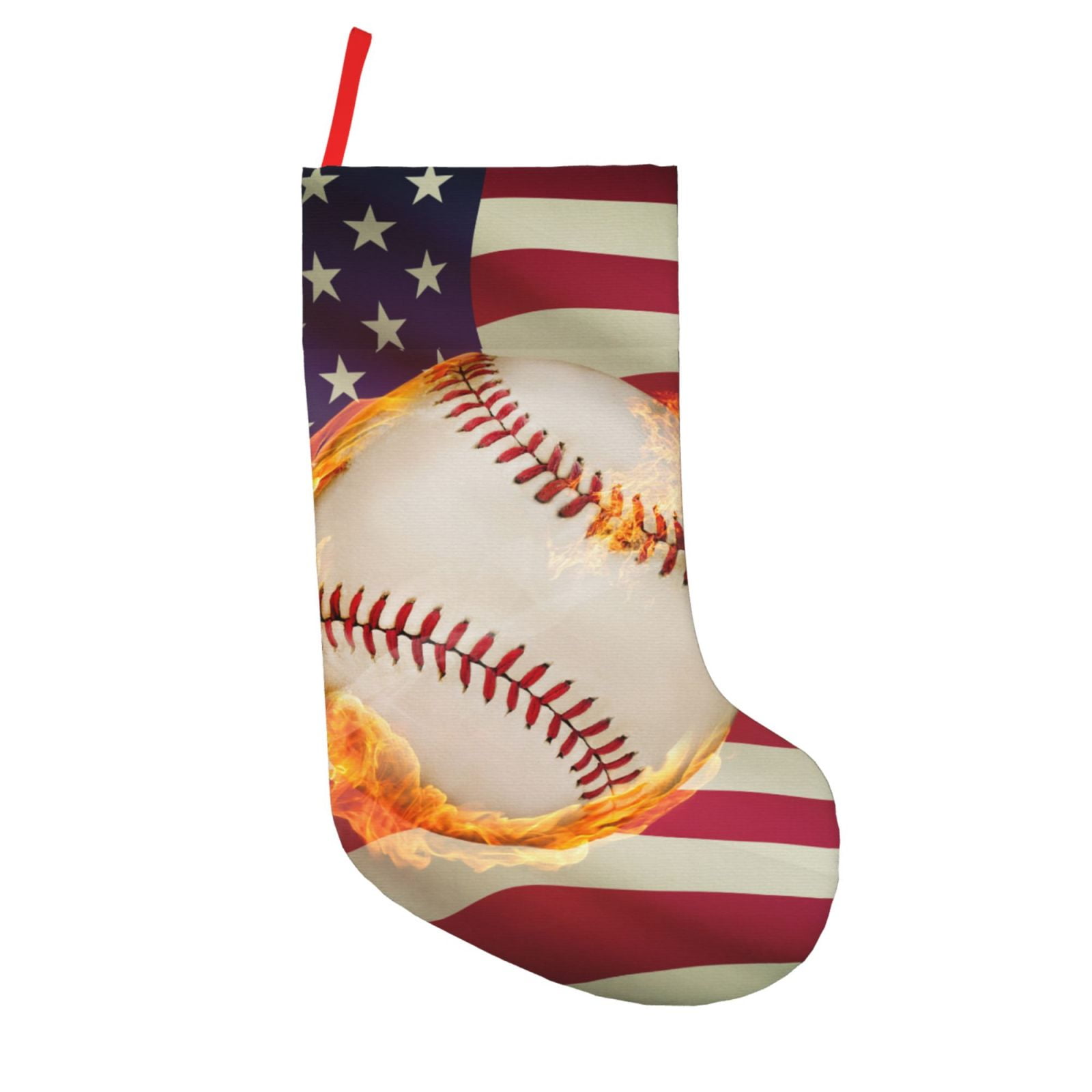 Christmas Stockings Baseball Ball With Flag Pattern 18 in，Festive ...