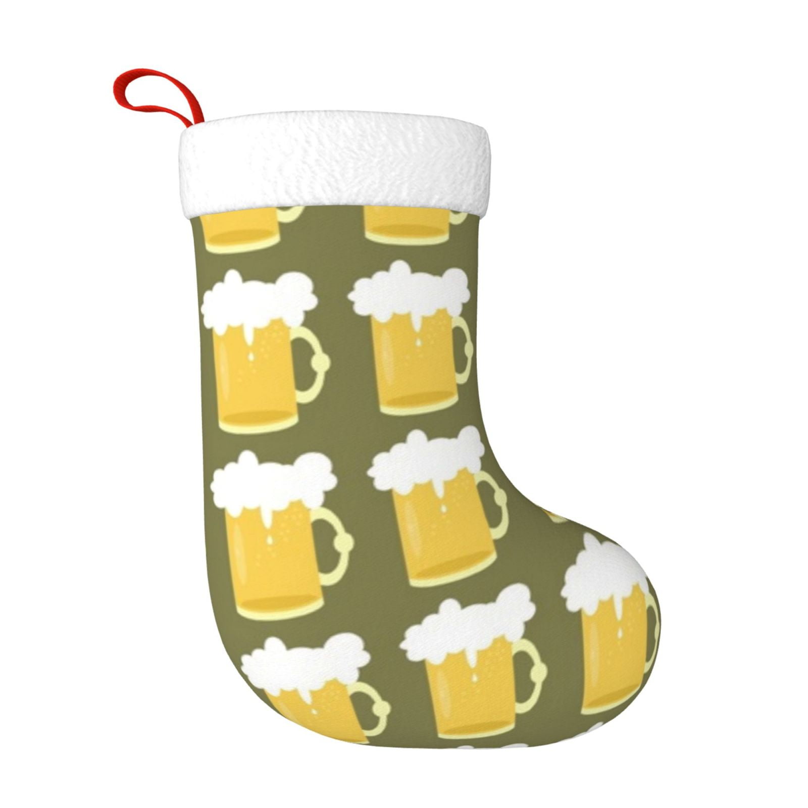 Christmas Stockings Beer Mugs Large Hanging Xmas Sock Gift Bag Classic ...