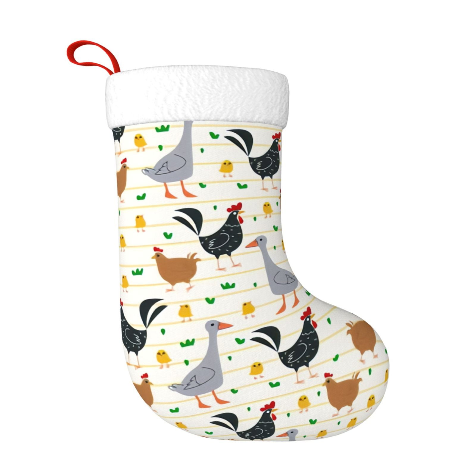 Christmas Stockings Cartoon Funny Birds Geese Chickens Large Hanging ...
