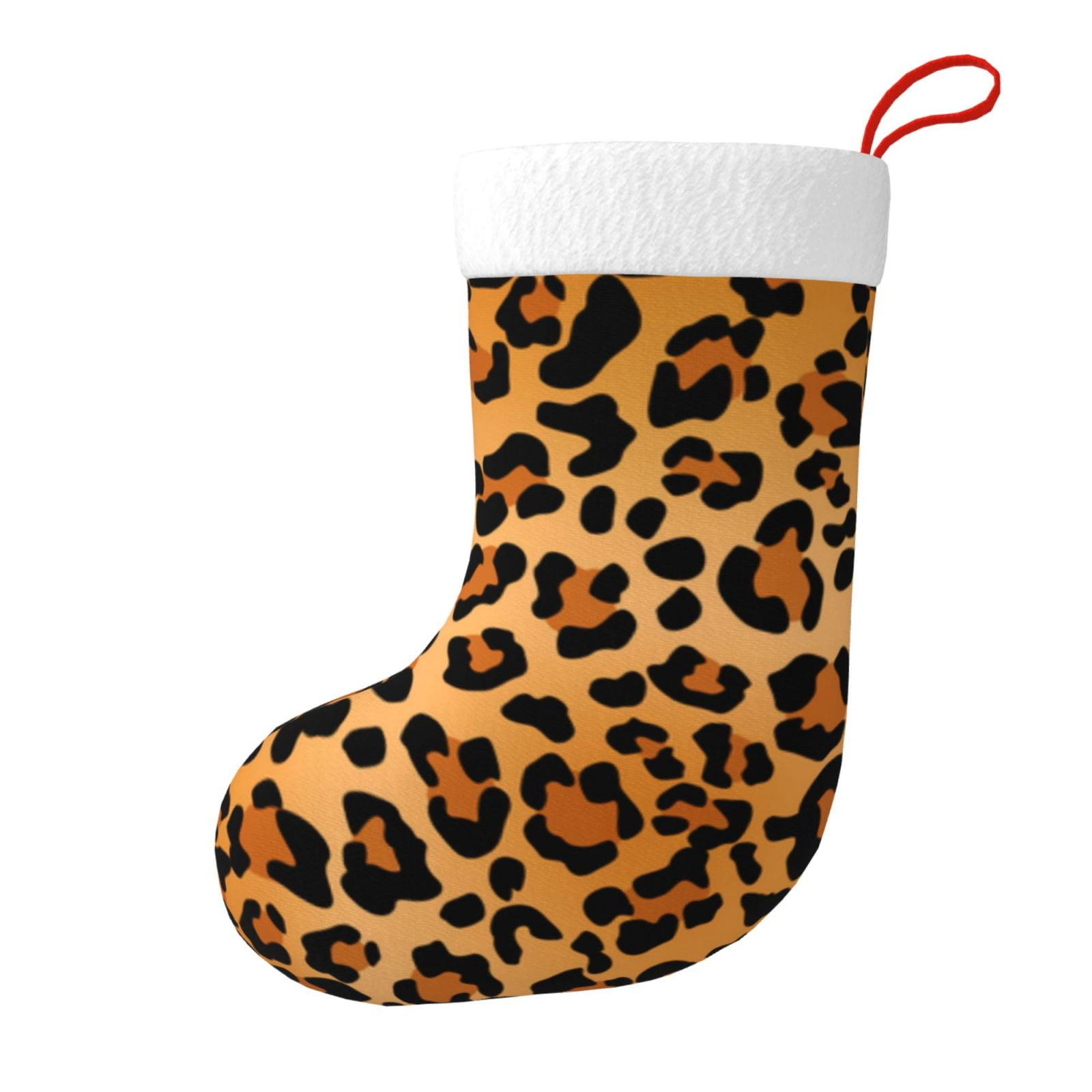 Christmas Stockings Cheetah Leopard Large Hanging Xmas Sock Gift Bag ...
