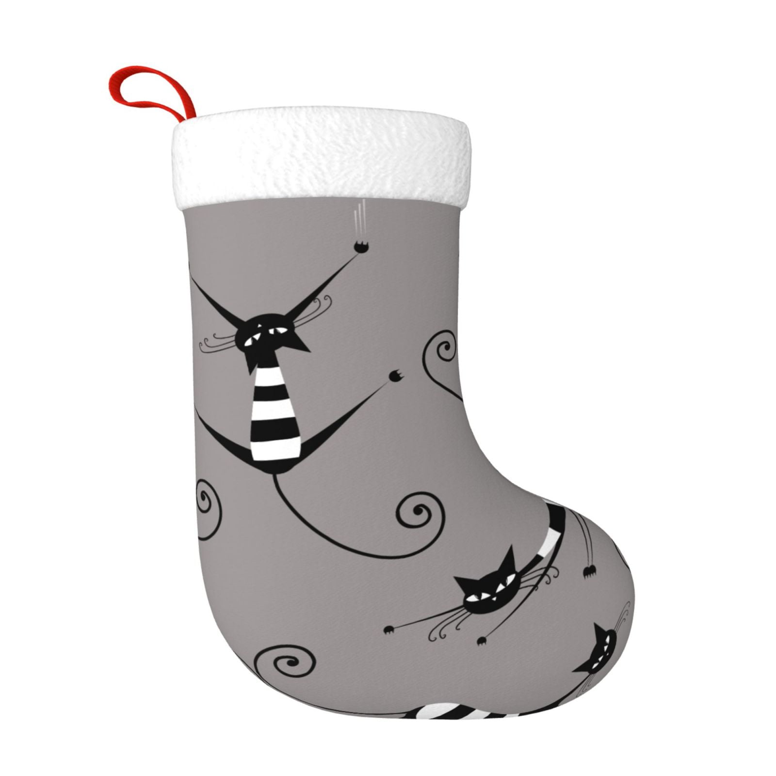 Christmas Stockings Cool Cats Crazy Cats Large Hanging Xmas Sock Gift ...