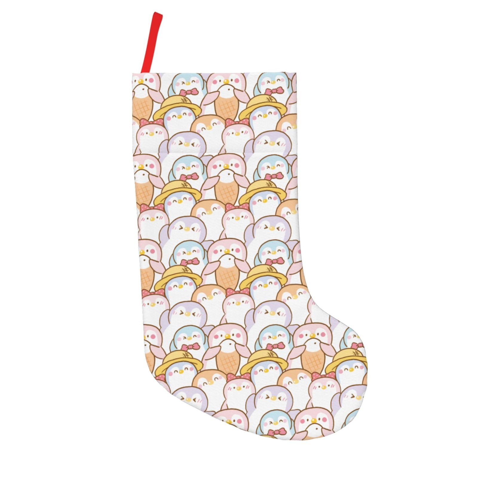 Christmas Stockings Cute Cartoon Penguin Pattern 18 in，Festive Holiday ...