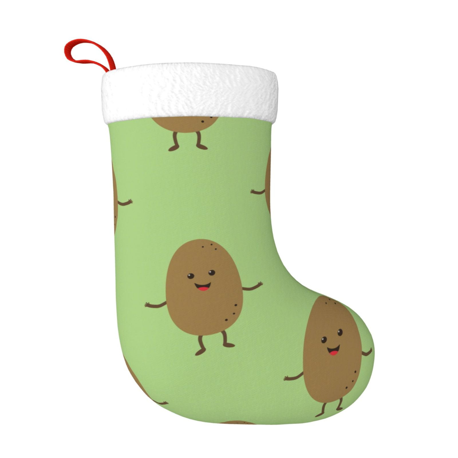 Christmas Stockings Cute Potato Large Hanging Xmas Sock Gift Bag ...