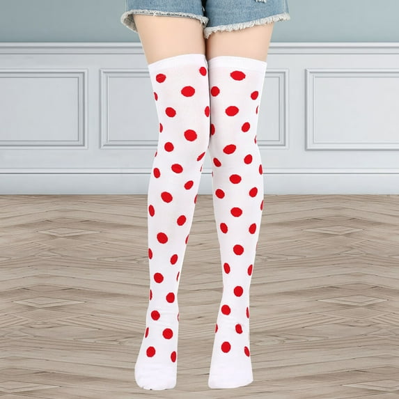 Christmas Stockings, Festival Makeup Dress up Socks, Dot Pattern Knee ...
