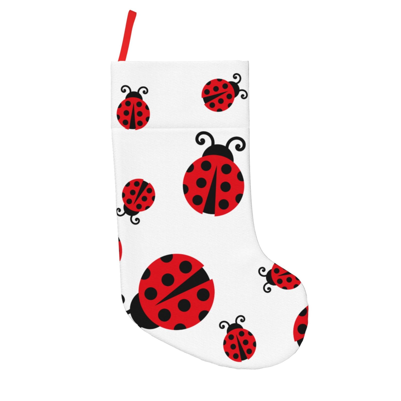Christmas Stockings Fly Flying Ladybug Pattern 18 in，Festive Holiday ...