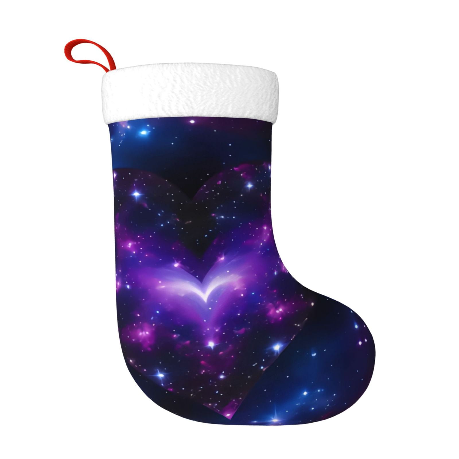 Christmas Stockings Heart In Space With Stars Nebula And Galaxies Large ...